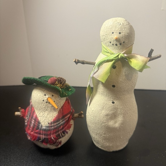 Handmade | Holiday | Vintage Natalie Silitch Folk Art Hunter Snowman ...